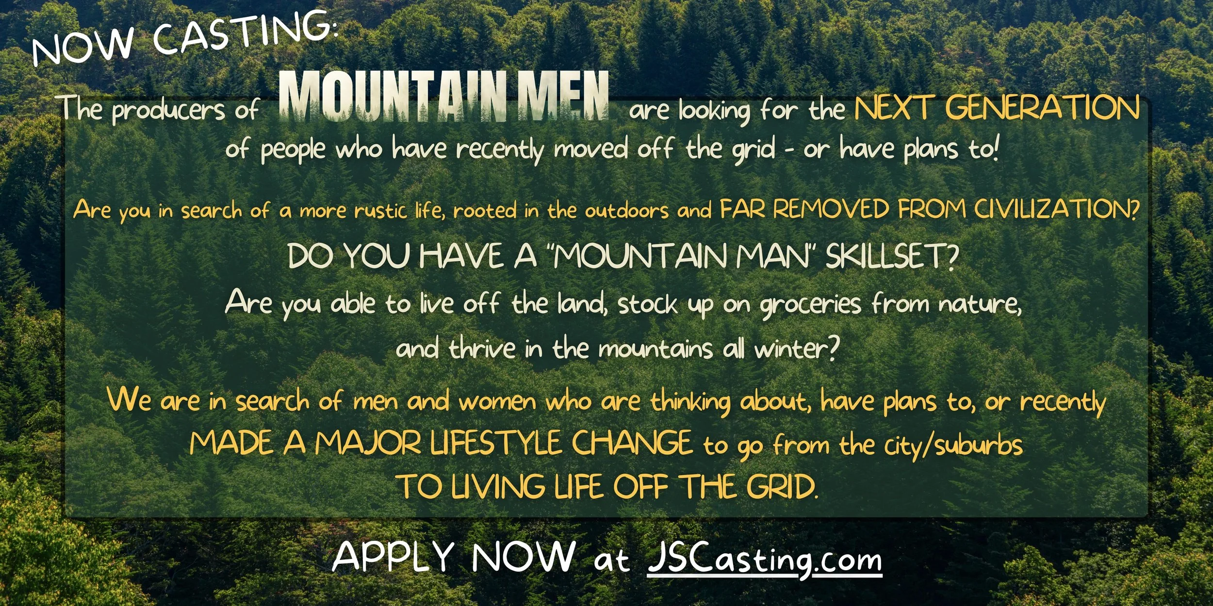 Now Casting — JS Casting | Real People, Real Stories, Real Talent