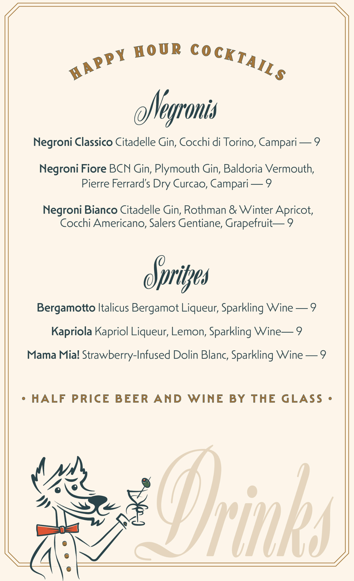 Happy Hour — Osteria Lupo