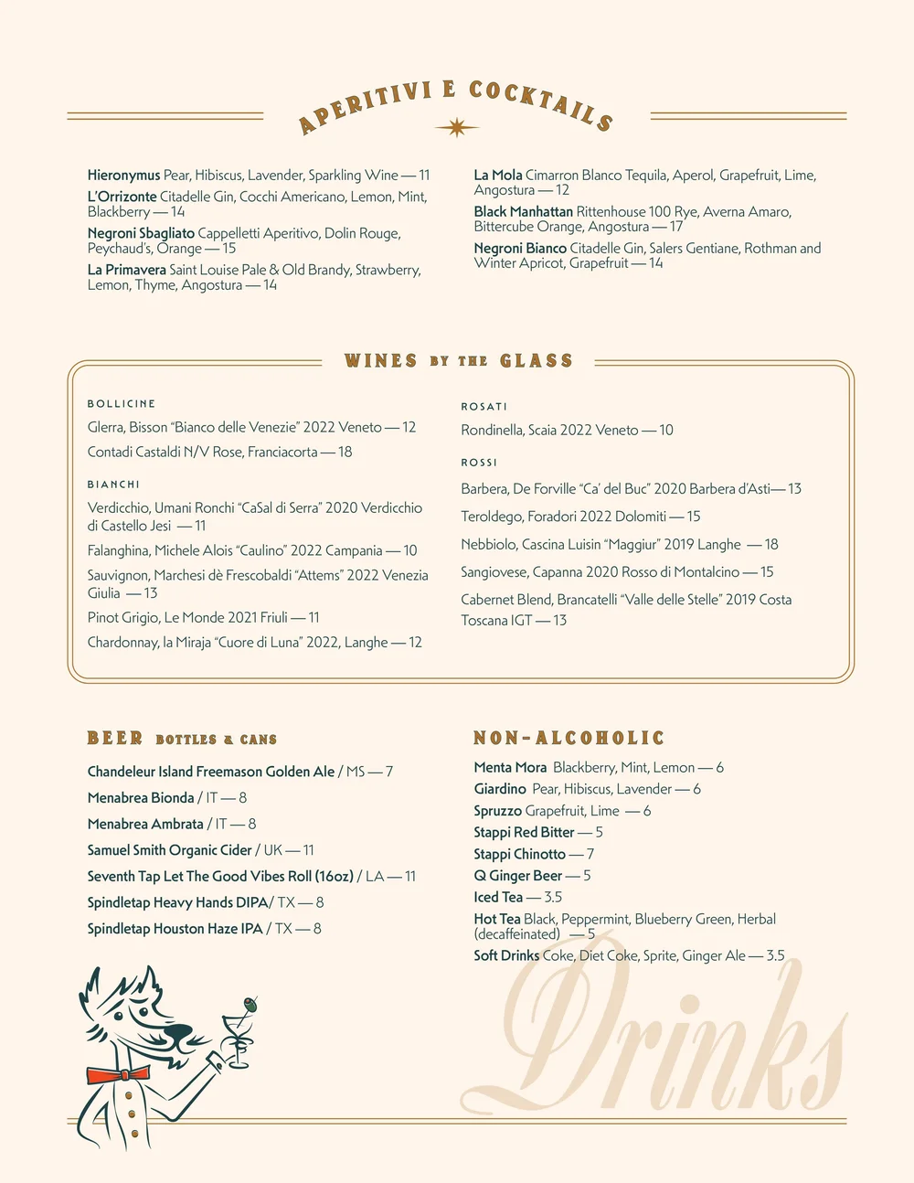 Menus — Osteria Lupo