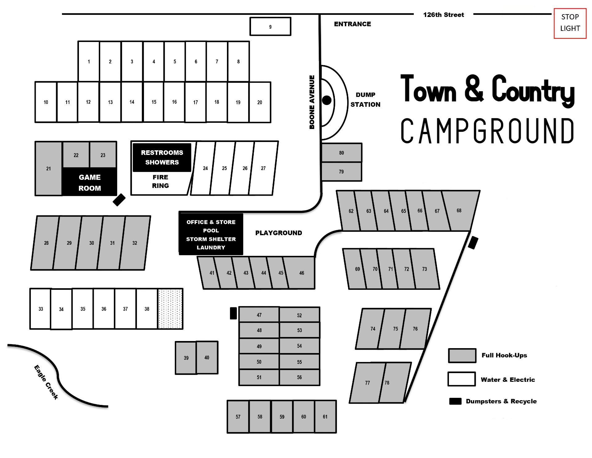 Campground Map — Town & Country Campground