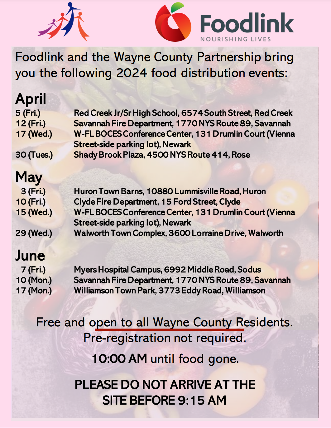 Food — United We Stand CAC, Inc.