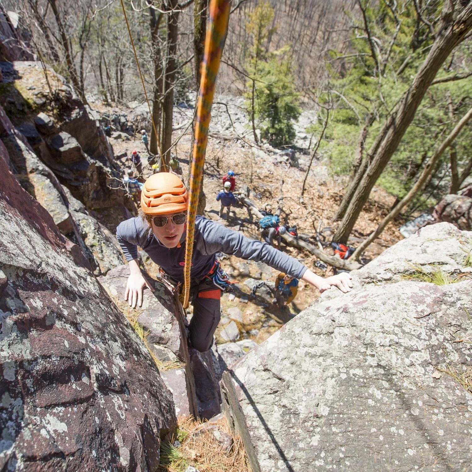 Guided Rock Climbing at Devils Lake in Baraboo, Wisconsin