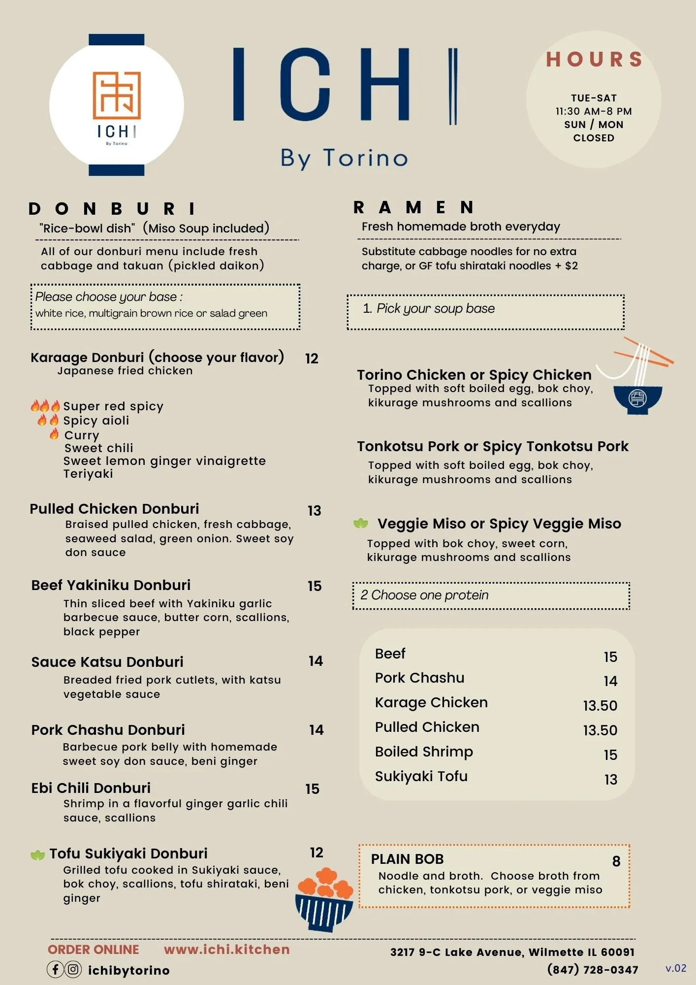 Menu — ICHI by TORINO