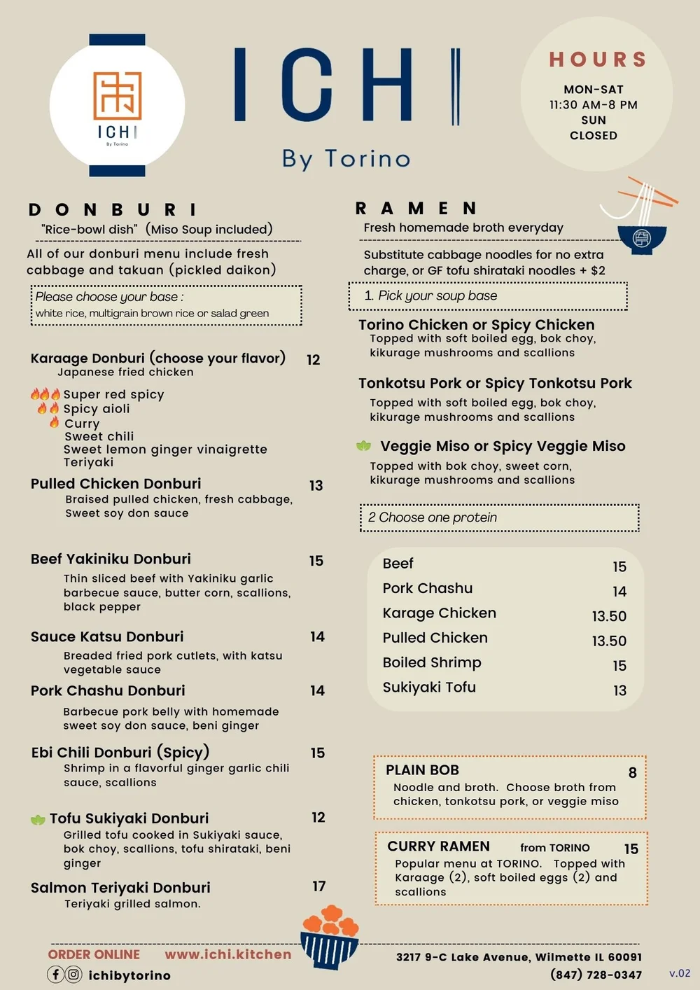 Menu — ICHI by TORINO