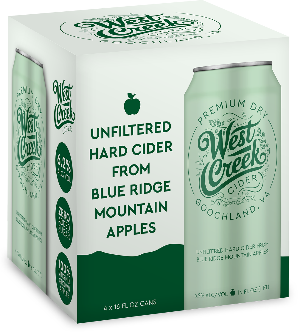 West Creek White Peach Cider (Premium Dry Cider - 6.2%ABV) — Hardywood ...