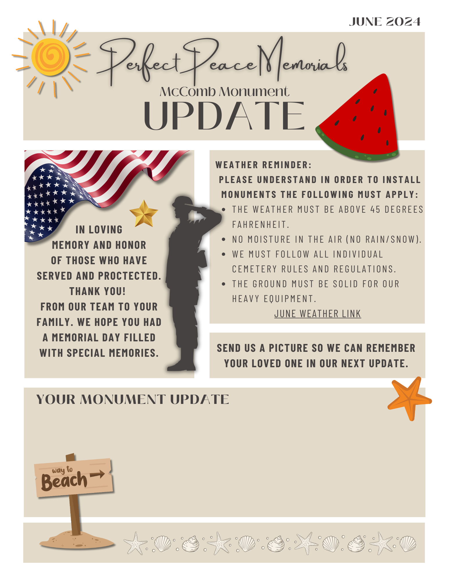 Perfect Peace Memorials: Newsletters — McComb Monument - Perfect Peace ...