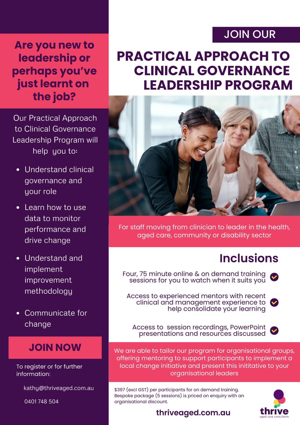 Education & Events — Thrive Aged Care Consultants