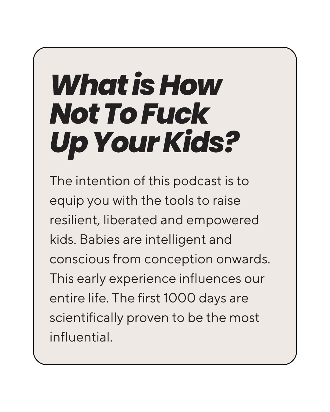 How Not To F*#k Up Your Kids