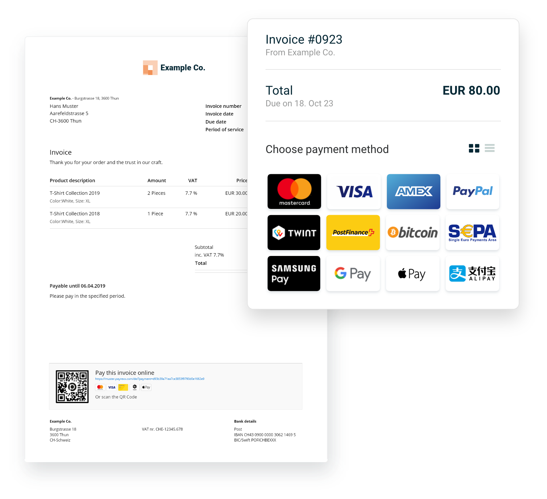 Create digital invoices