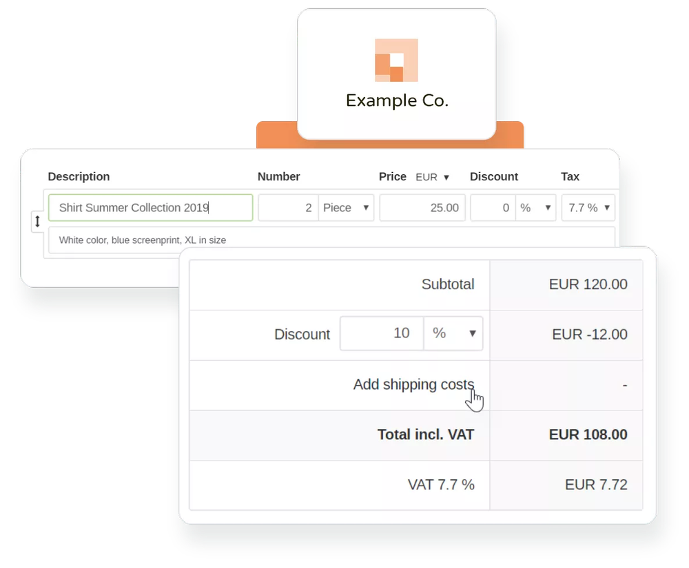 Create digital invoices