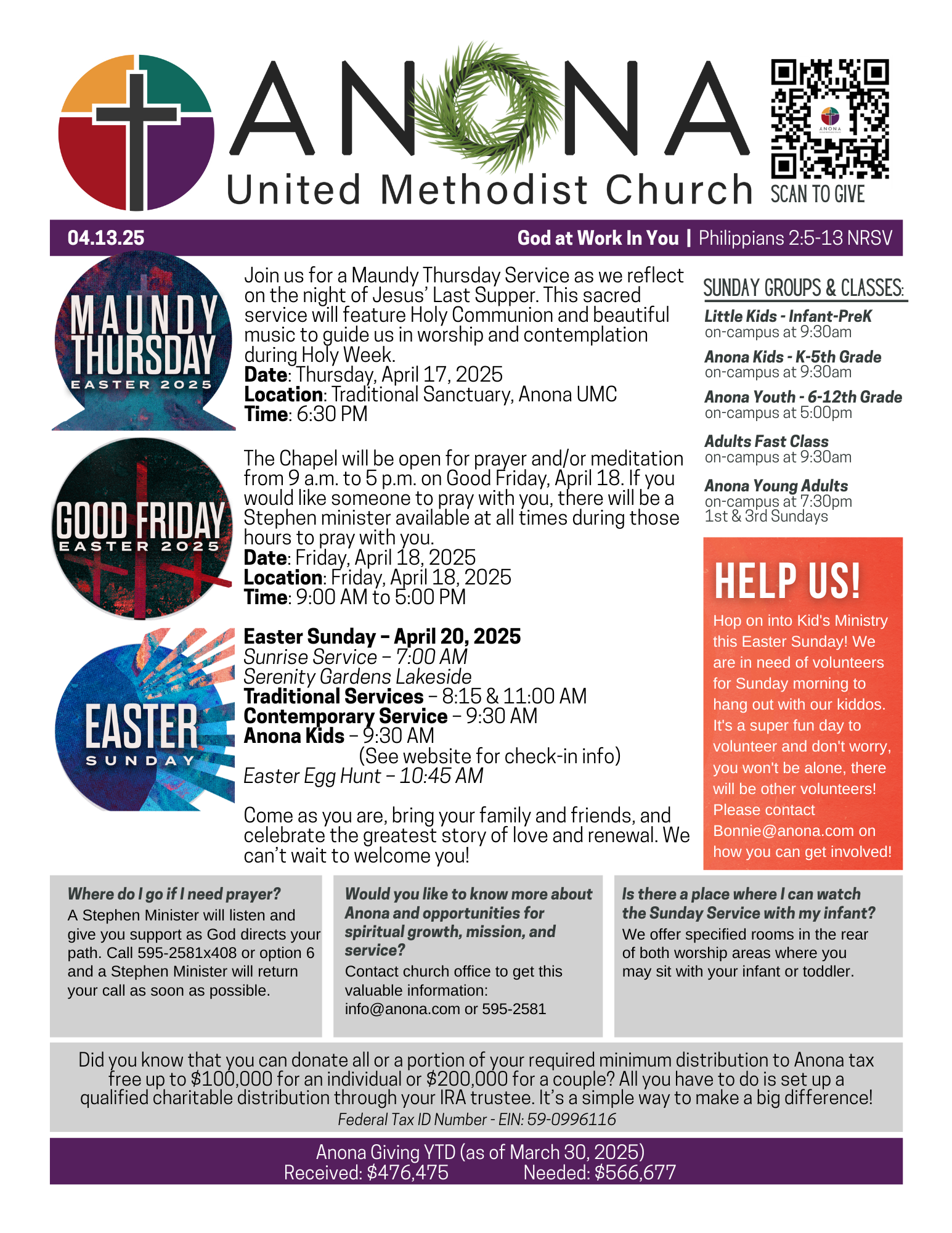 bulletin — Anona United Methodist Church