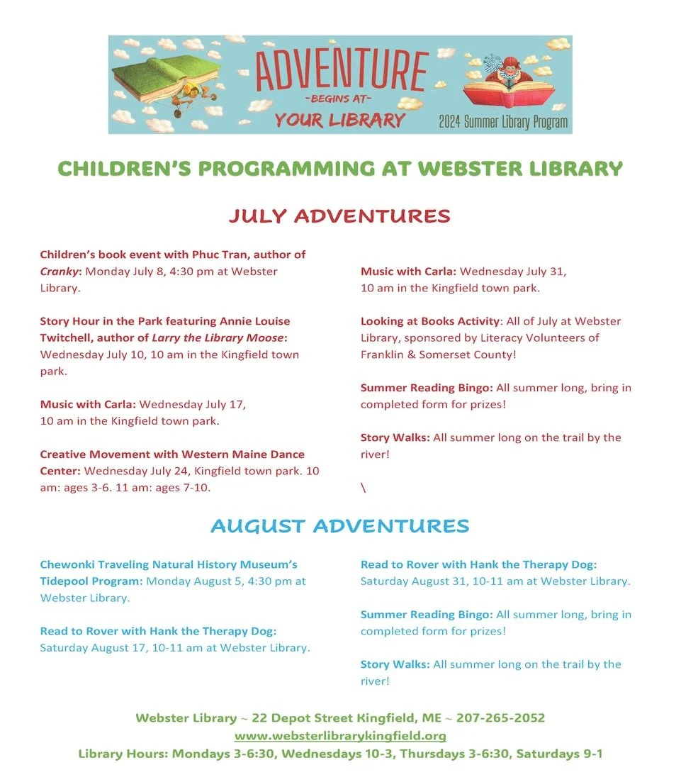 Webster Library - Kingfield, Maine