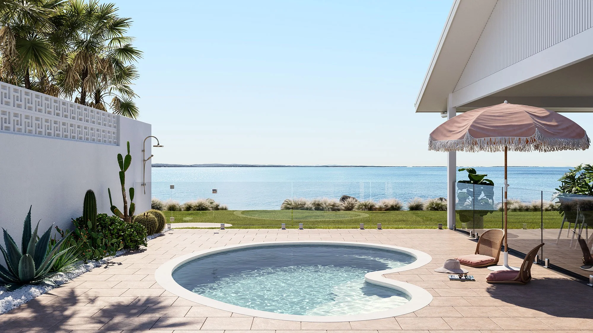 The Miami: Contemporary Fibreglass Pool in New South Wales