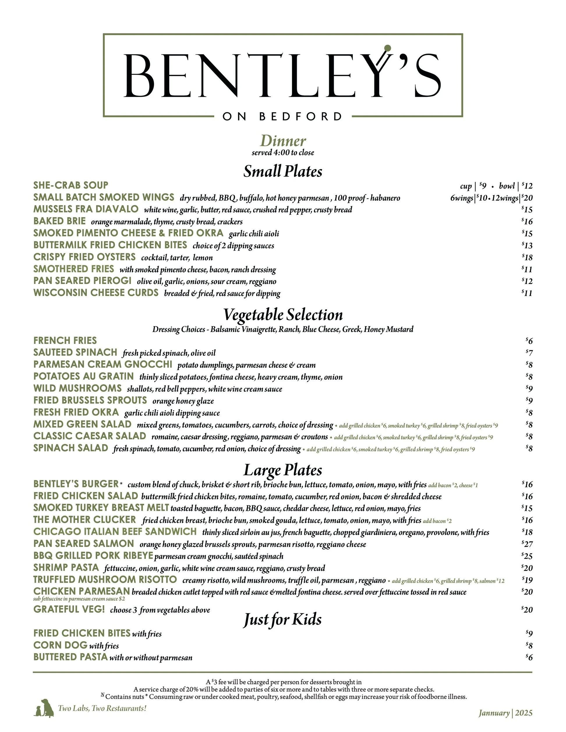 Dinner — Bentley's on Bedford