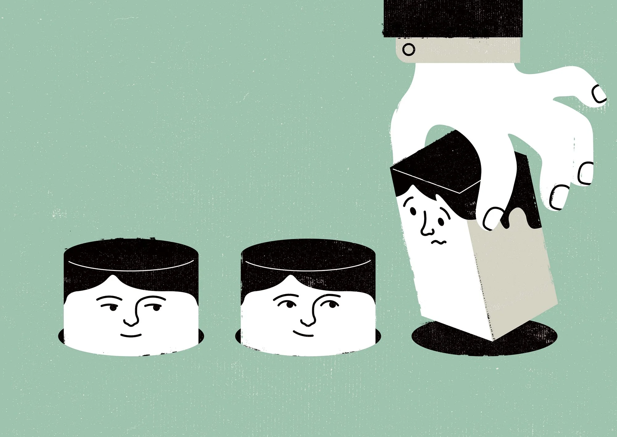 Conceptual Editorial Illustration — The Project Twins