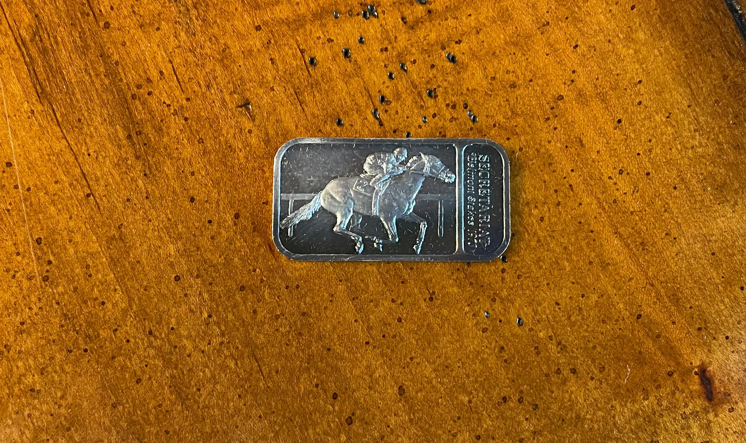 Triple Crown Commemorative Silver Ingot Set In Box — The Secretariat ...