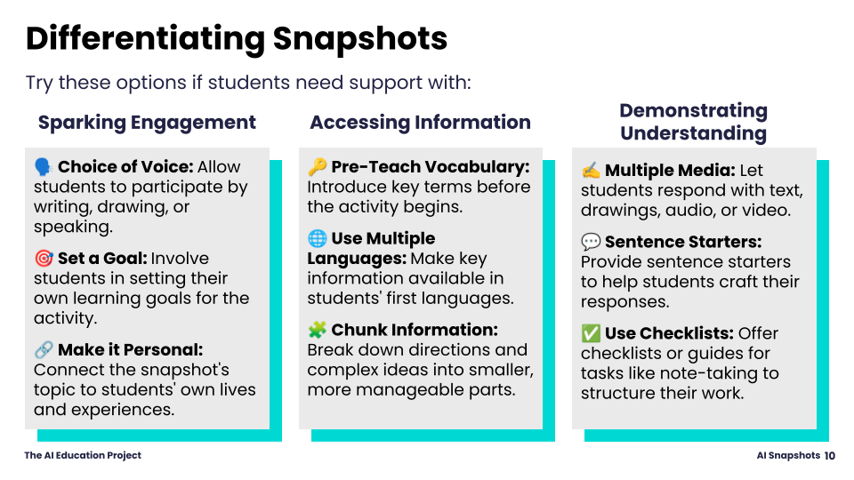 AI Snapshots — aiEDU