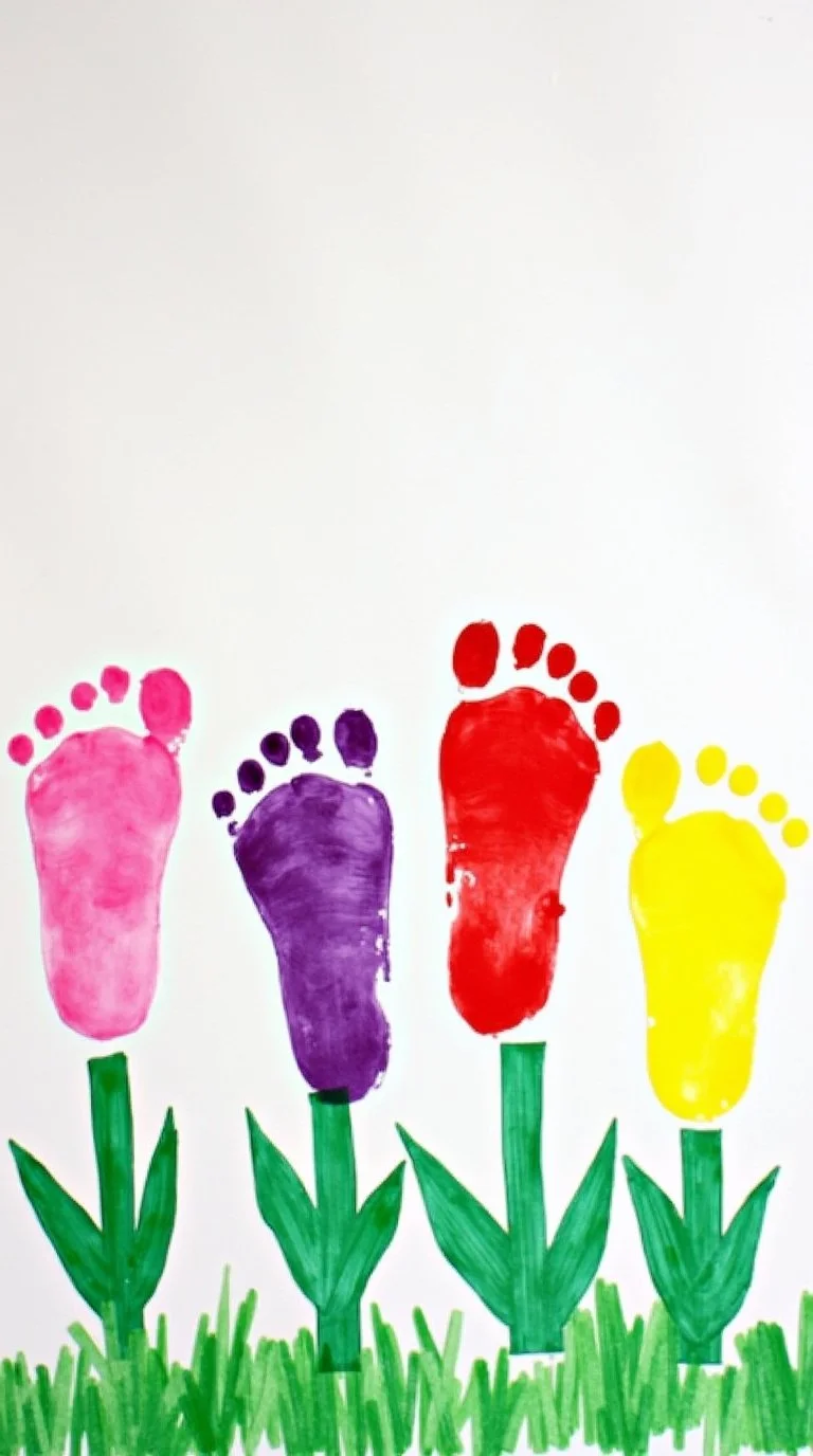 20+ Flower Footprint Crafts for Babies — Mom's First Steps