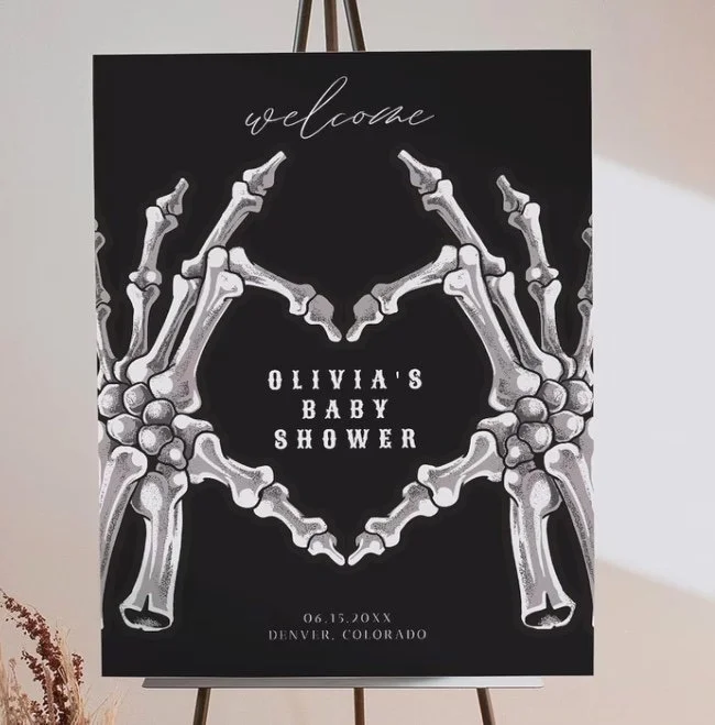 Halloween Baby Shower Welcome Sign Ideas — Mom's First Steps