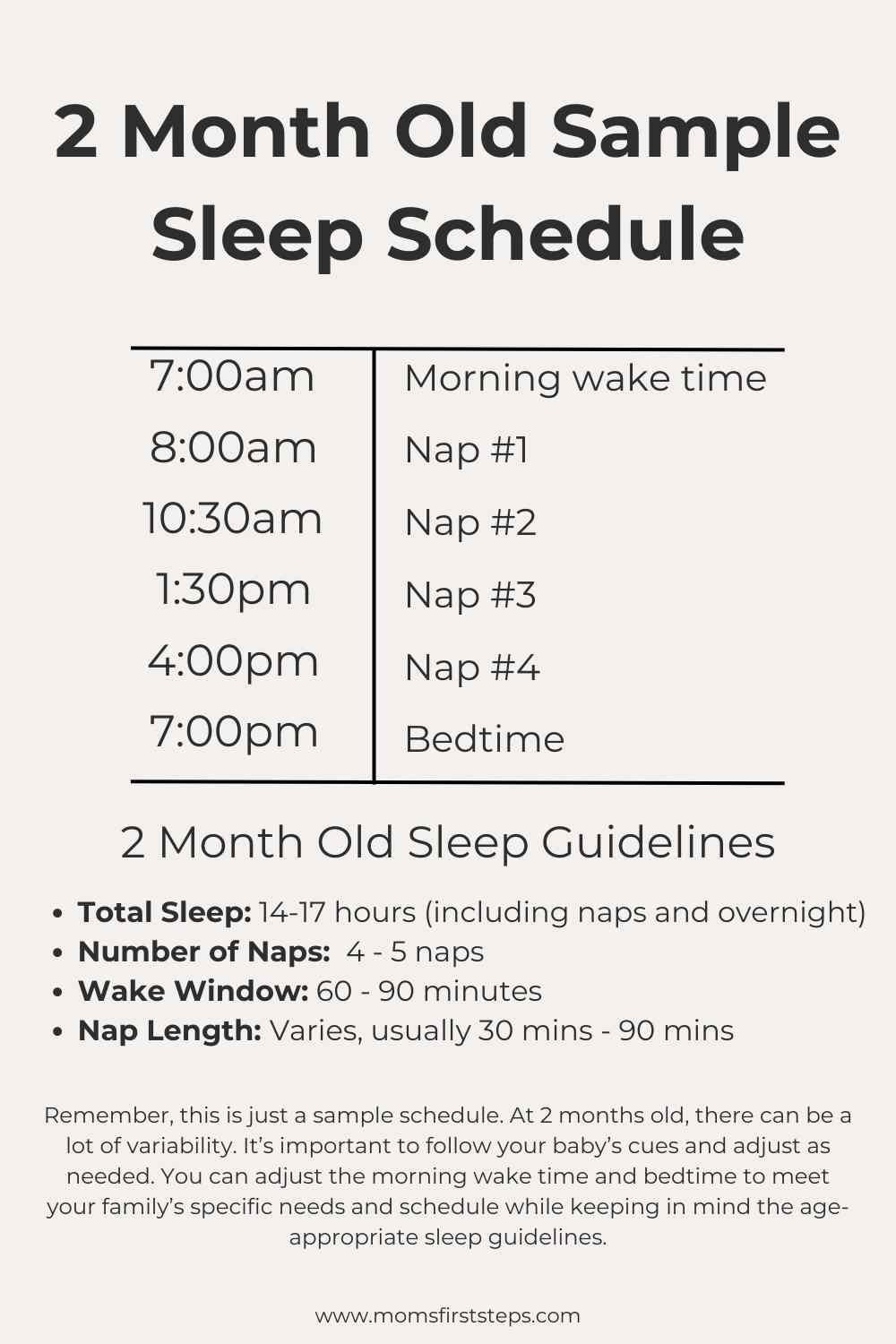 2 Month Old Sleep Schedule — Mom's First Steps