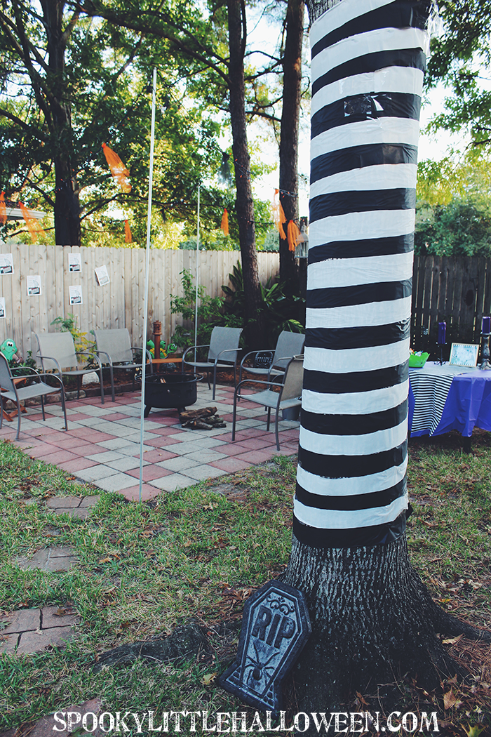 DIY Under $10: Black & White Tim Burton Trees — Spooky Little Halloween