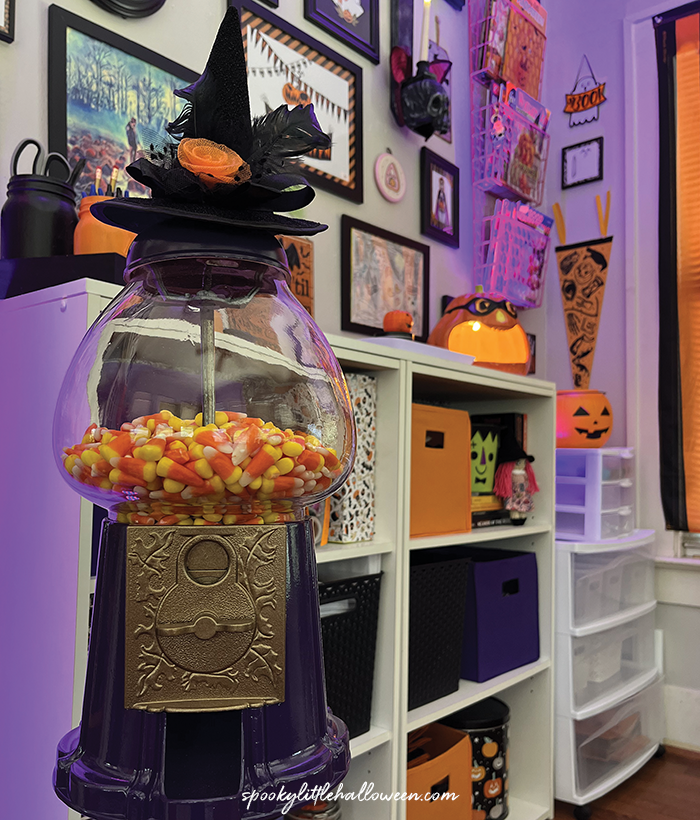 Halloween DIY Inspo: Candy Corn Gumball Machine — Spooky Little Halloween