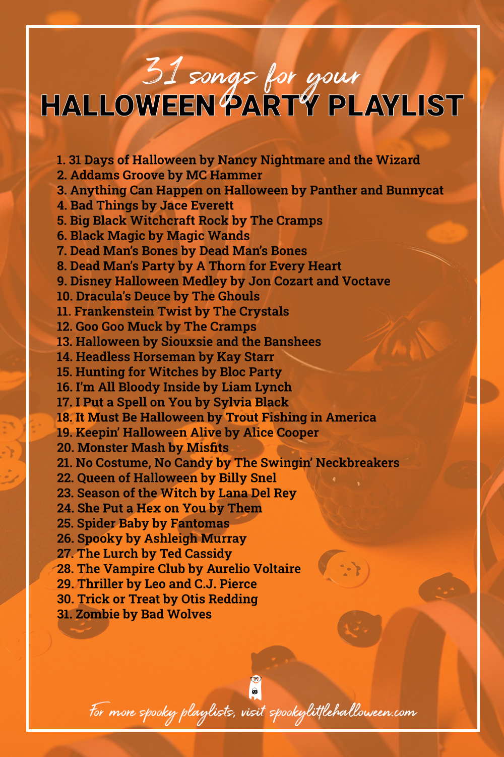 31 Songs For Your Halloween Party Playlist — Spooky Little Halloween