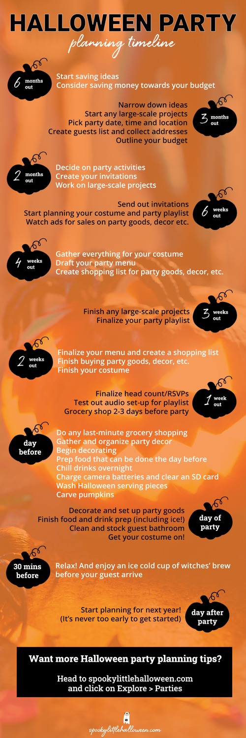 A Halloween Party Planning Timeline So Easy...It's Scary! — Spooky ...