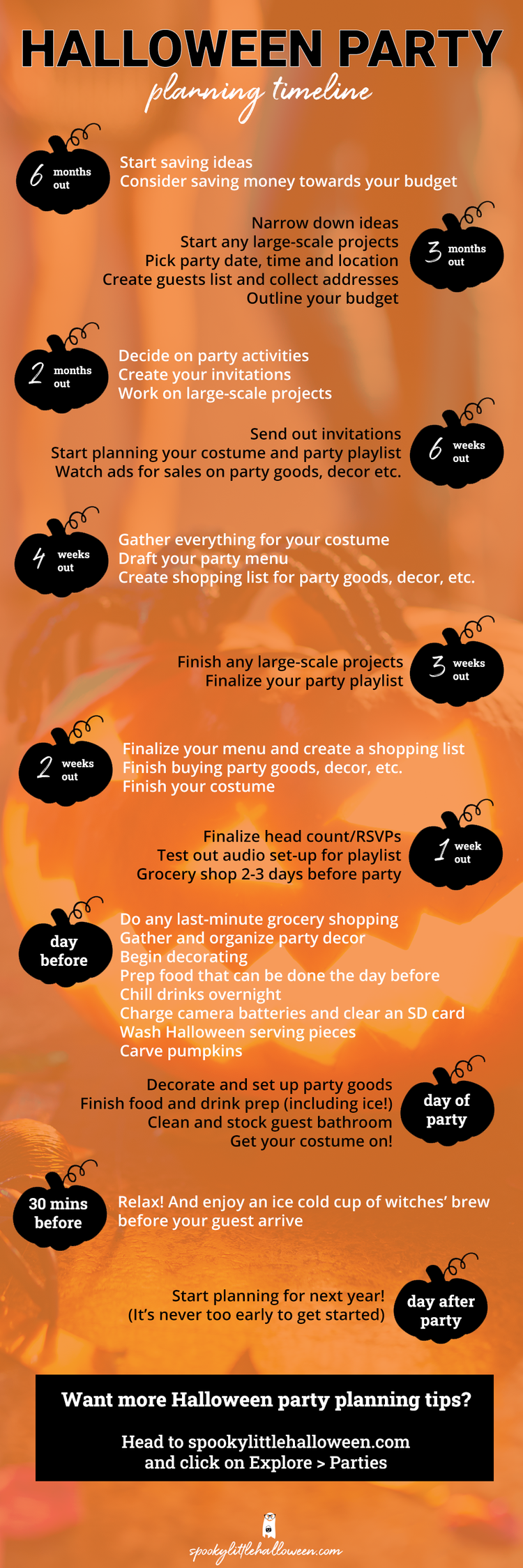 A Halloween Party Planning Timeline So Easy...It's Scary! — Spooky ...