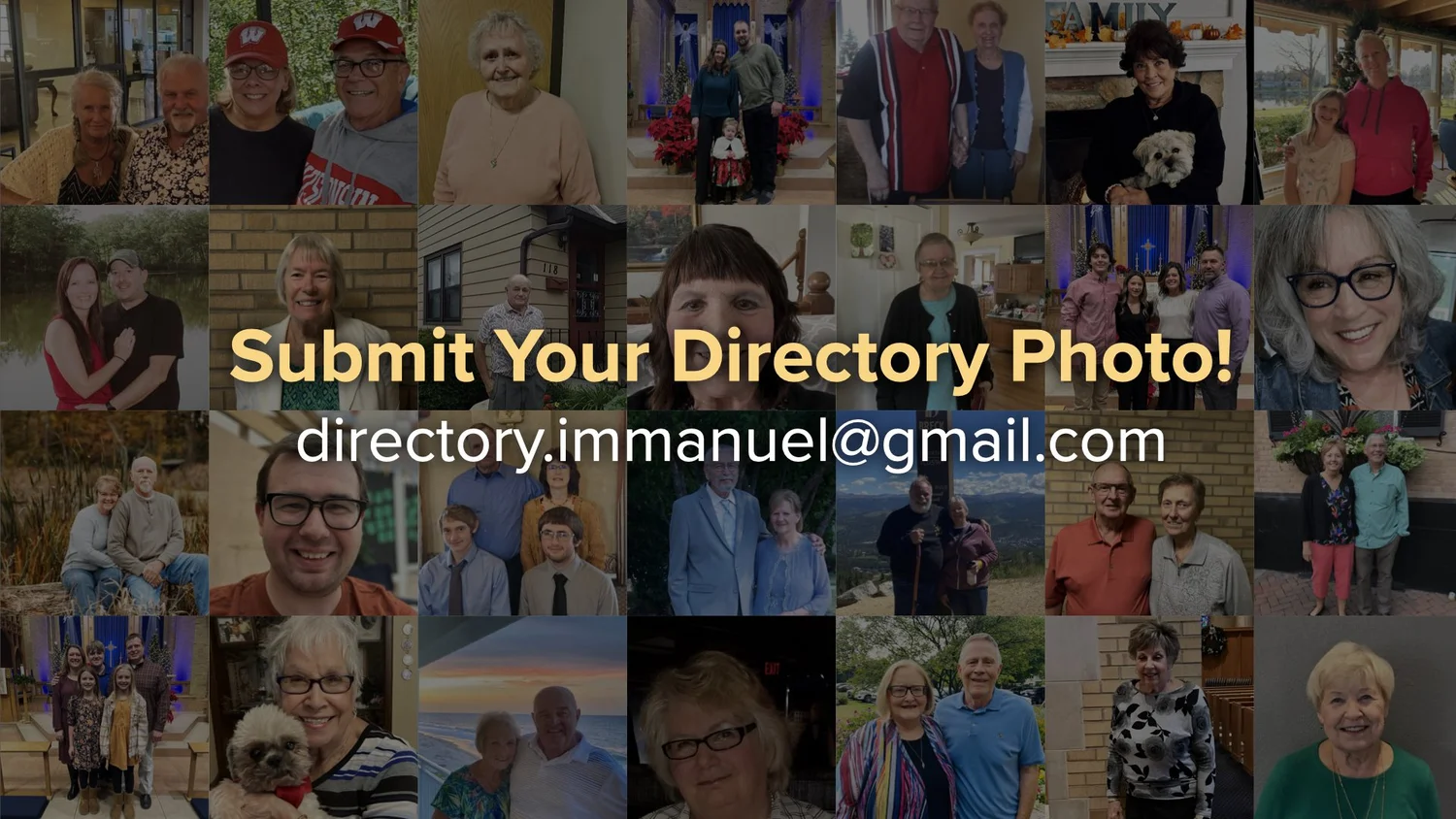 New Church Directory - Submit Your Pictures! — Immanuel Evangelical ...