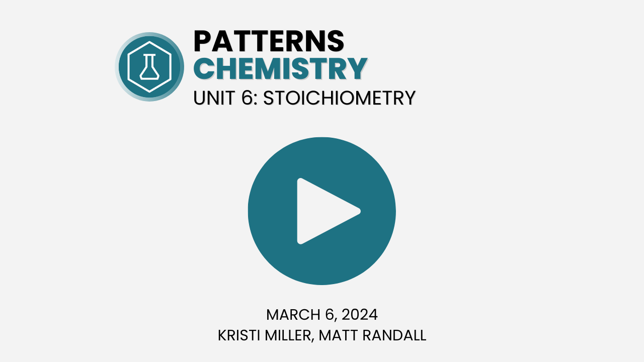 Unit 6: Stoichiometry — High School Science for All