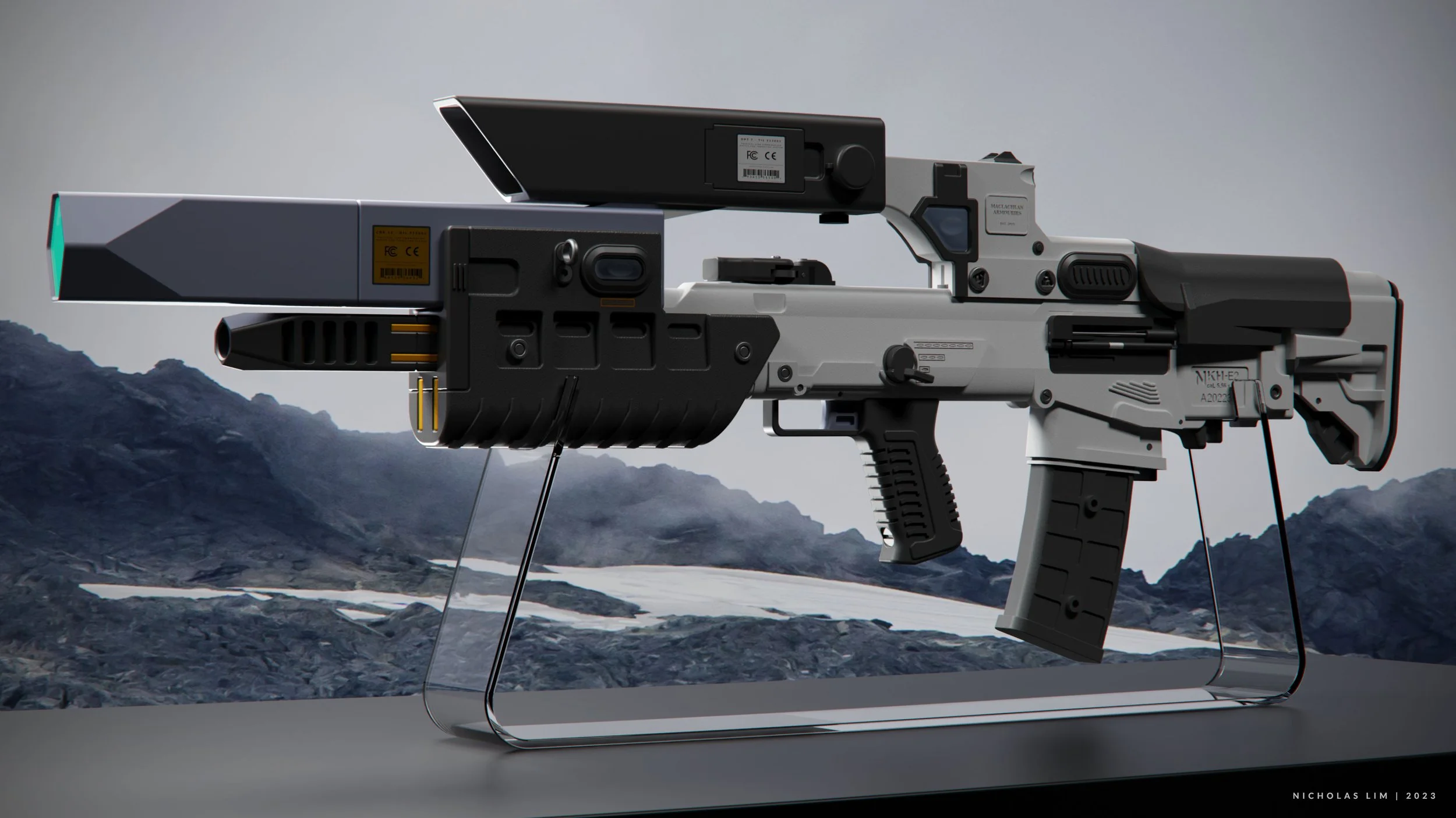 Futuristic Bullpup Assault Rifles