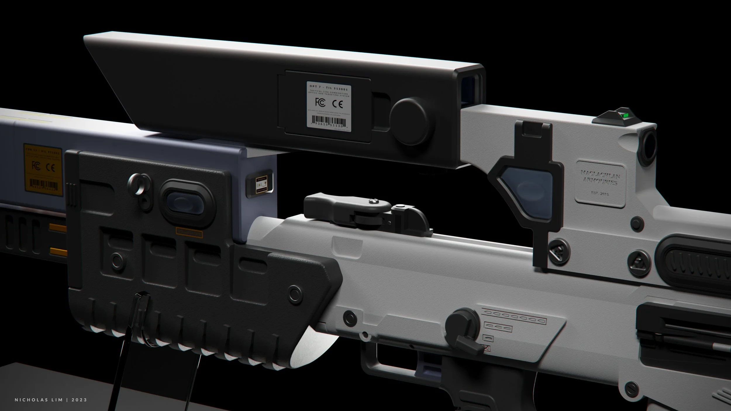 NKH-E2 Anti-Drone Bullpup Rifle Sci-Fi Firearm — MAGNOVATION DESIGN COMPANY