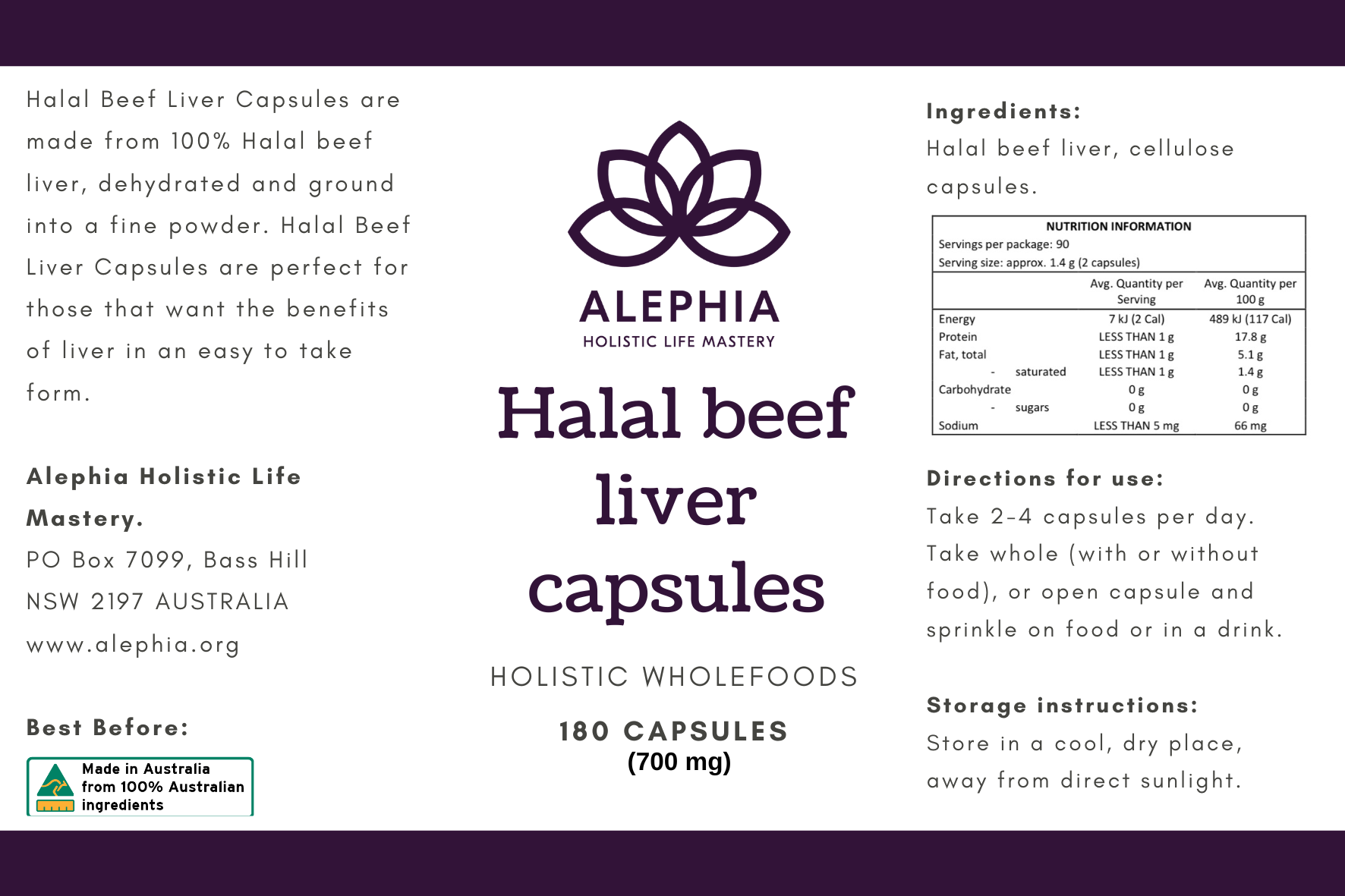 Organic Chicken Liver Capsules & Powder — Alephia Holistic Life Mastery