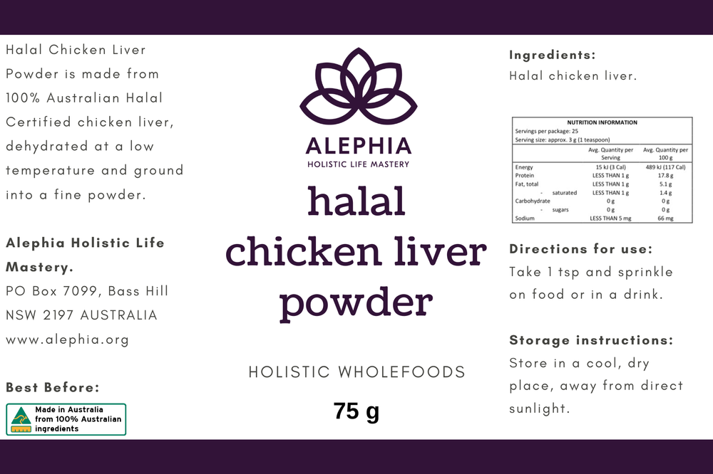 Organic Chicken Liver Capsules & Powder — Alephia Holistic Life Mastery