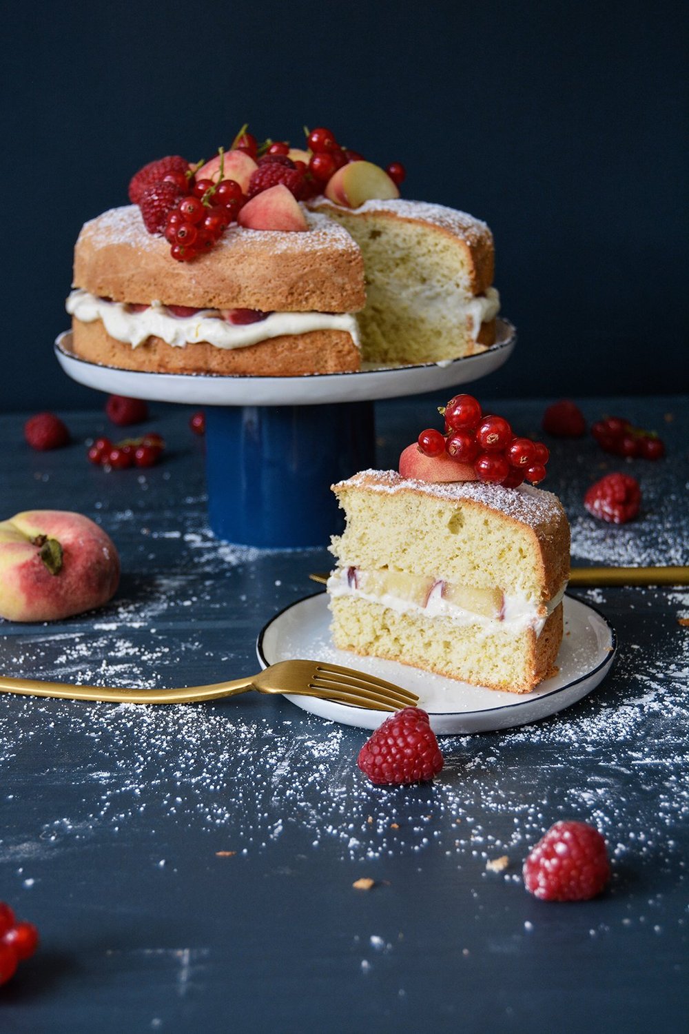 Peach and Ricotta Summer Sponge Torte — Meike Peters | eat in my kitchen