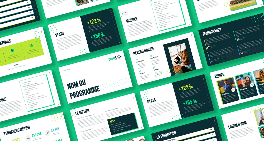Bold, playful, and technological branding for Peatch, an education ...