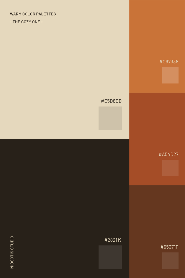 Elevate your brand with 5 captivating warm color palettes — Miosotis Studio