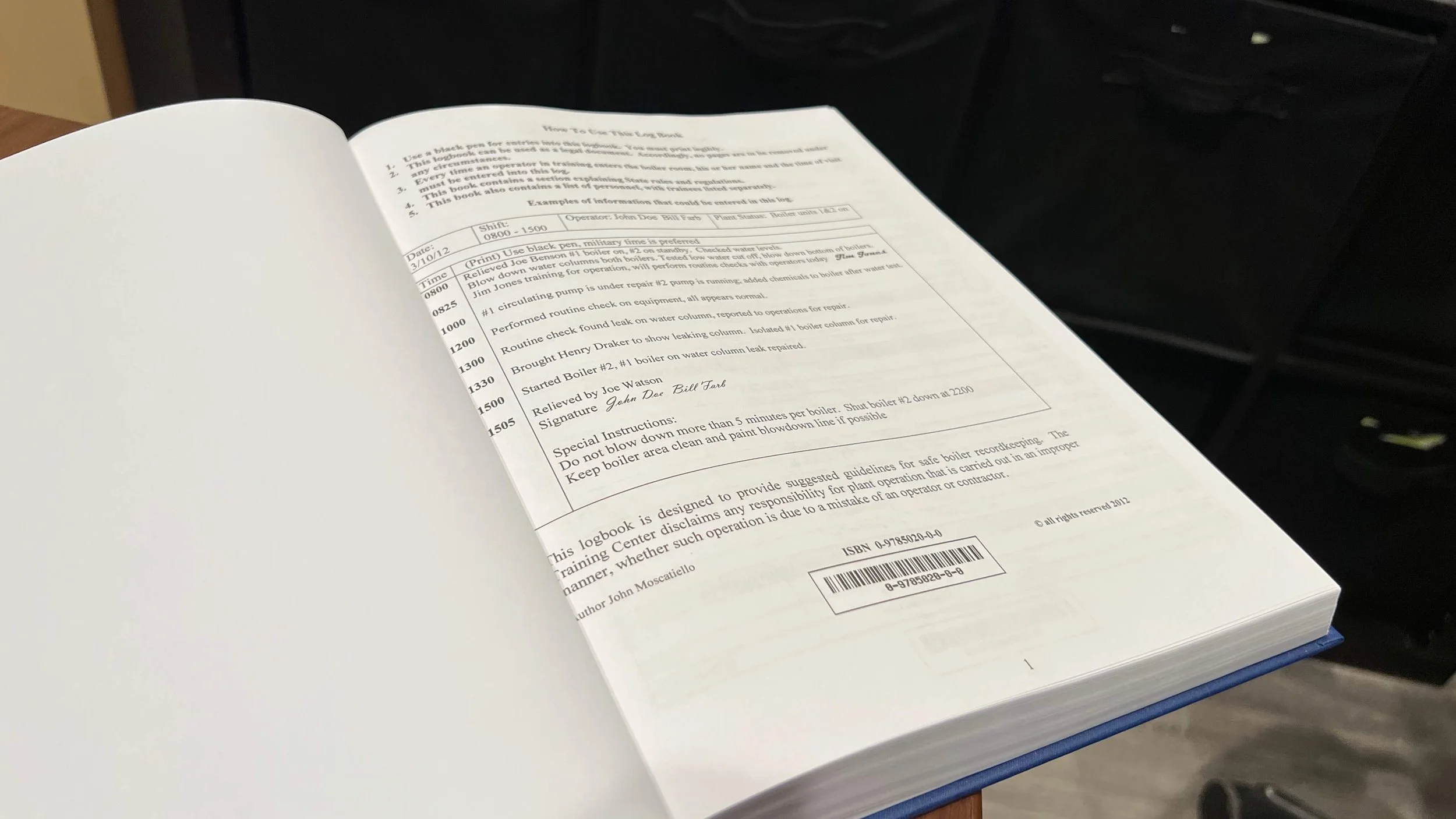 Log Books | The Training Center