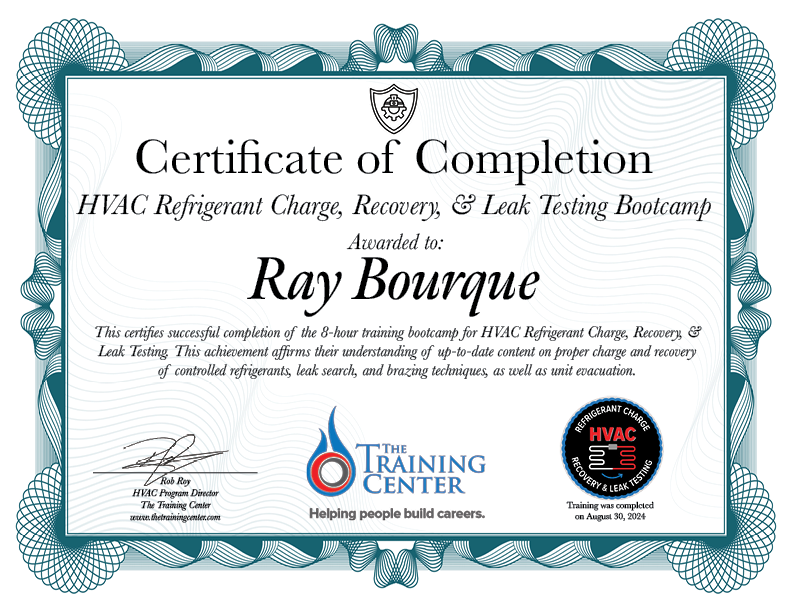 HVAC Refrigerant Course | The Training Center