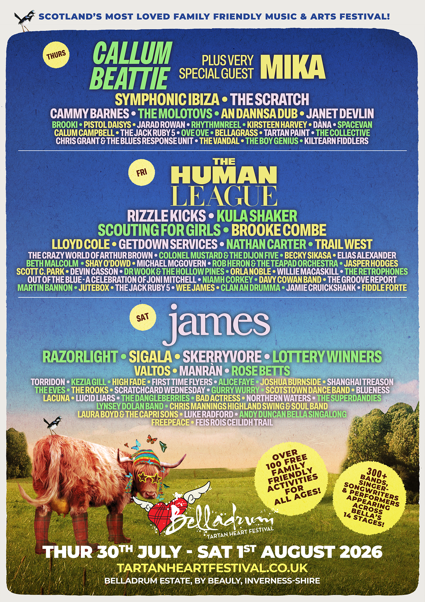 2026 LINE UP — Belladrum Festival 2025 - Homegrown in the Highlands