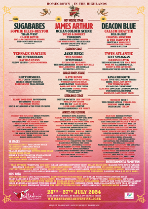 LINE UP — Belladrum Festival 2025 - Homegrown in the Highlands