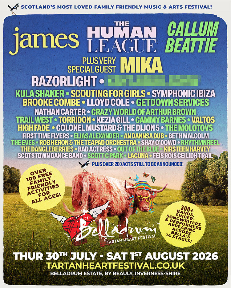 2026 LINE UP — Belladrum Festival 2025 - Homegrown in the Highlands