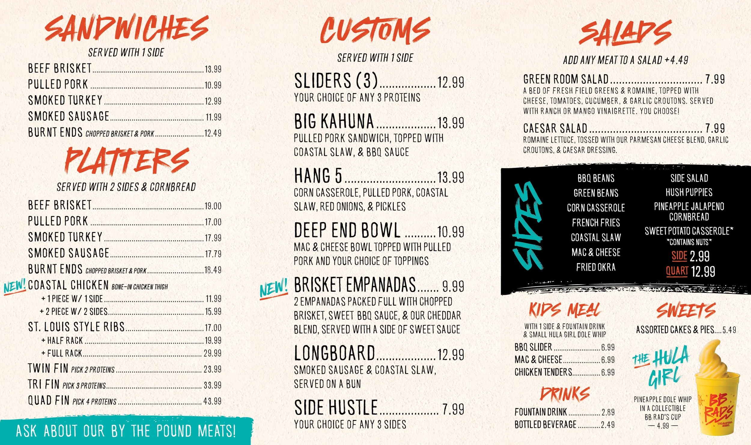 Menu — BB Rad's Coastal BBQ