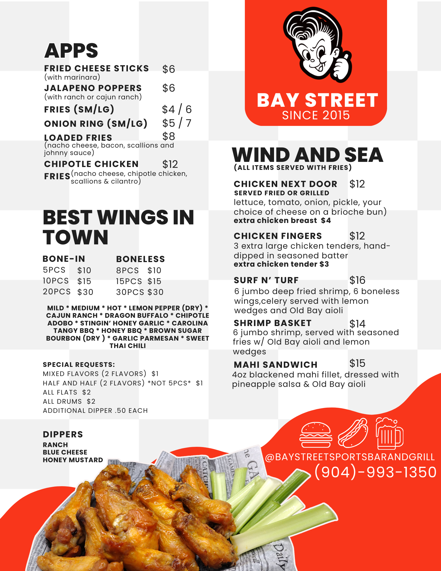 Menu — Bay Street Sports Grill
