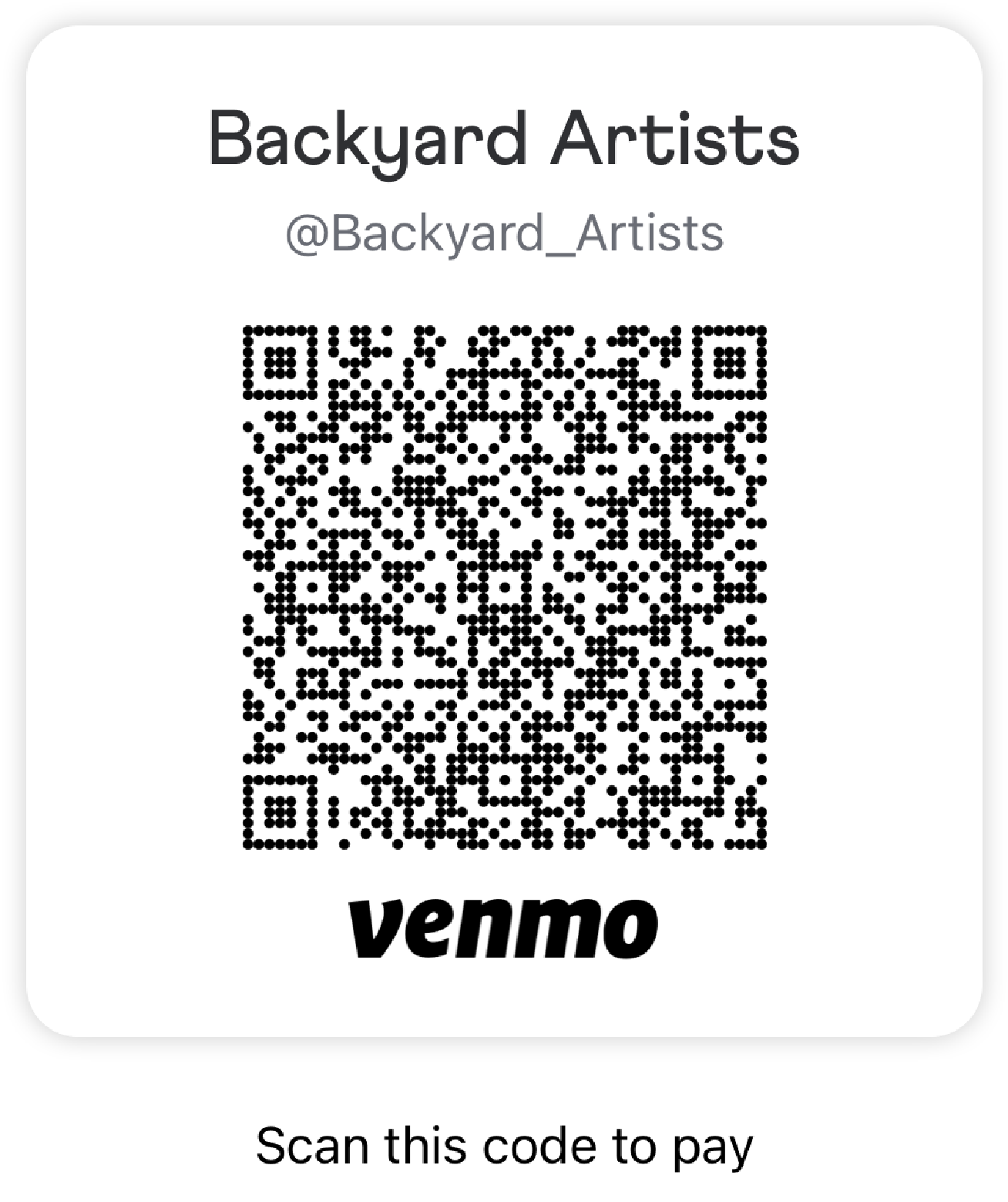 Donate — Backyard Artists