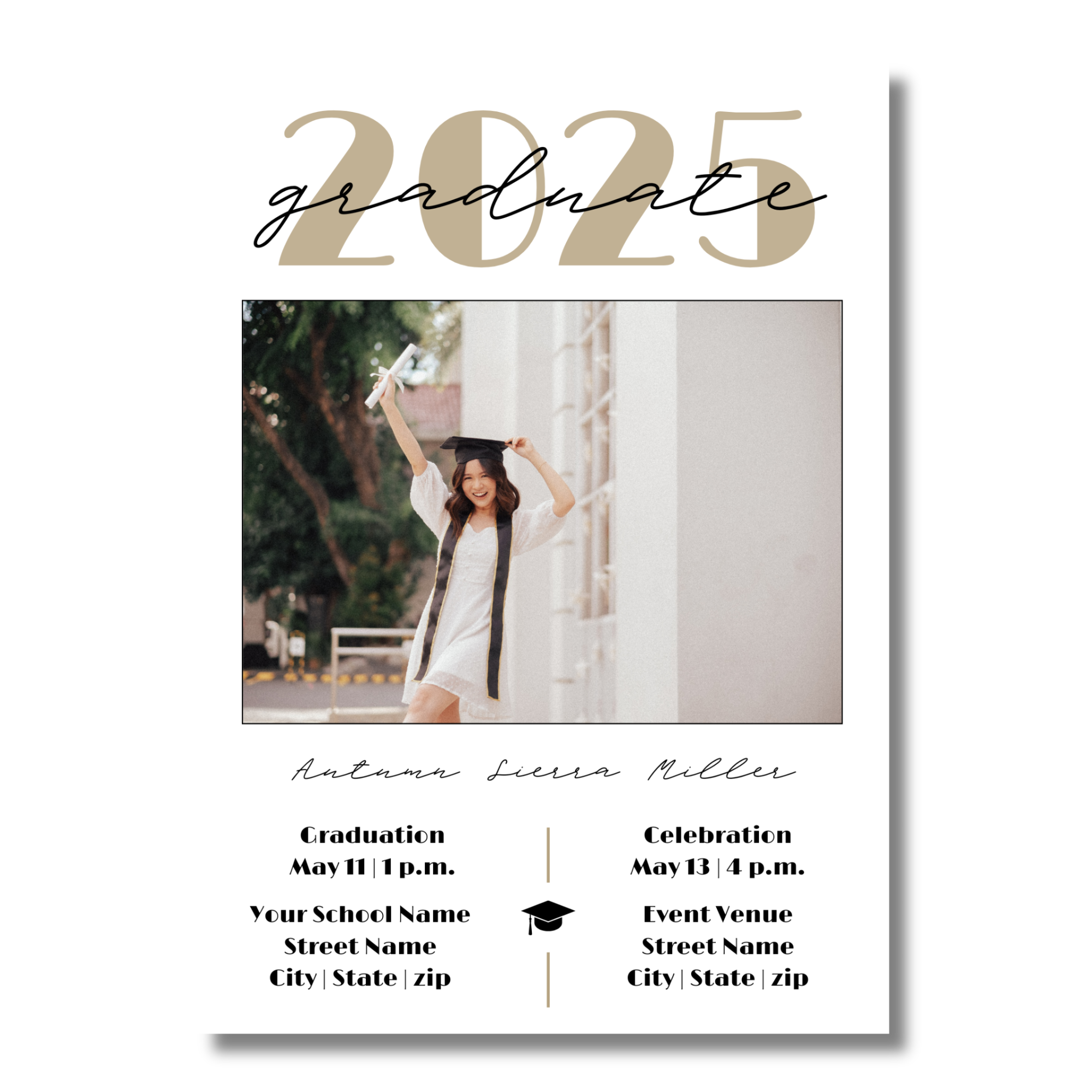 Basic Graduation Card — Pixel & Script