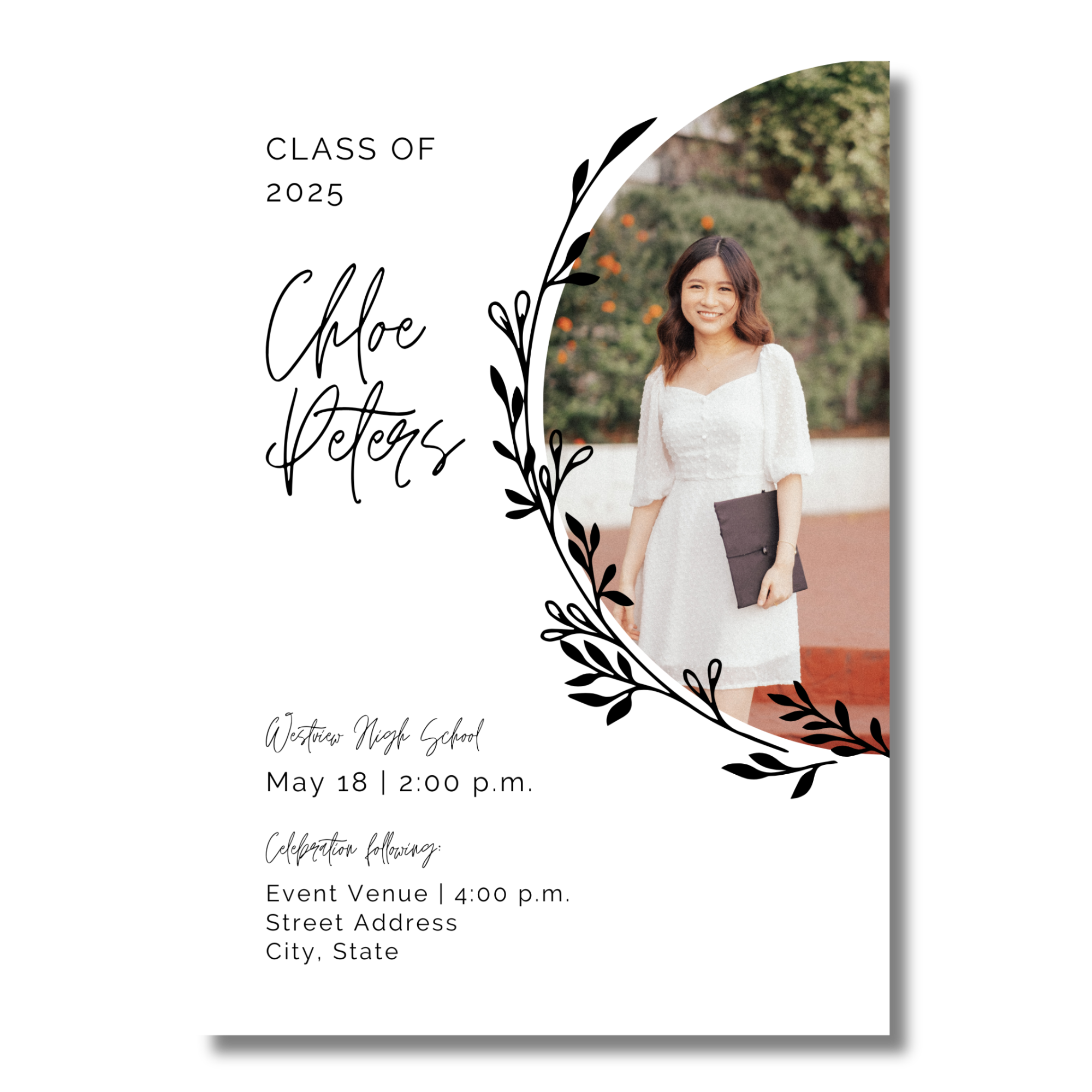 Chloe Graduation Card — Pixel & Script