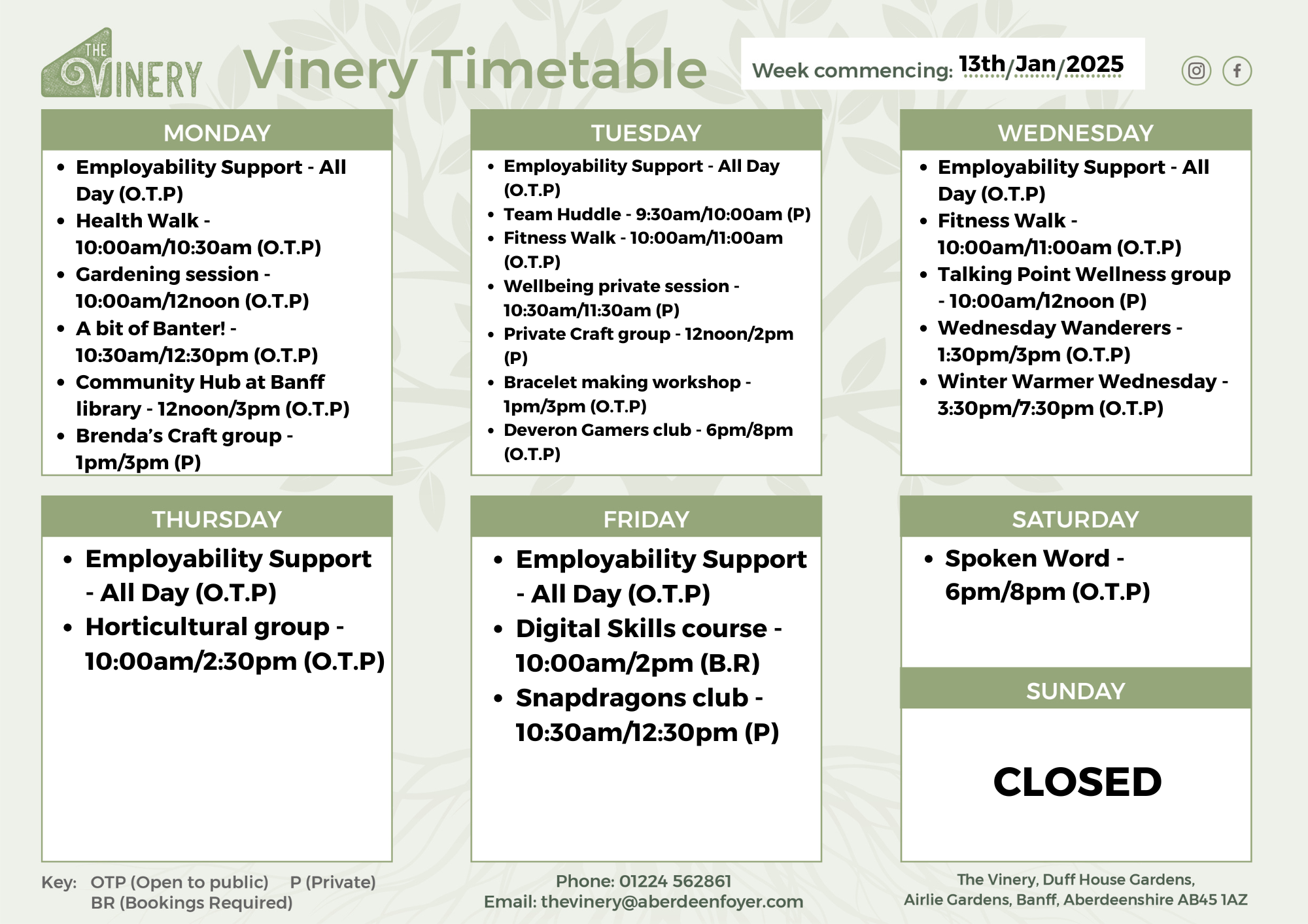 What's on — The Vinery