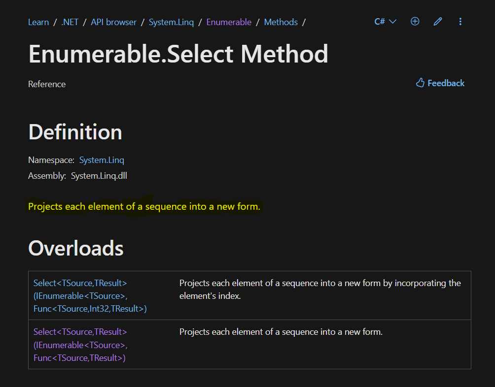 C# LINQ Select Explained with Examples — SYNTACTIC SUGAR DADDY